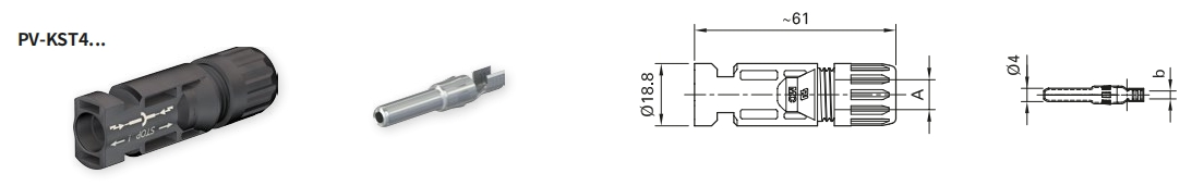 32.0017P0001-UR PV-KST4/6II-UR Male cable coupler MC4 - Solarhub : โซล่าฮับ