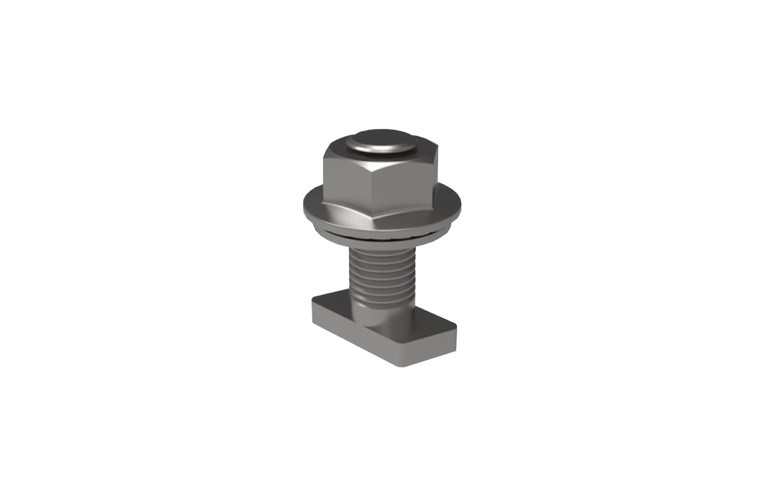 ECO FLAT T-HEAD RAIL CONNECTOR WITH FLANGE NUT - Solarhub : โซล่าฮับ